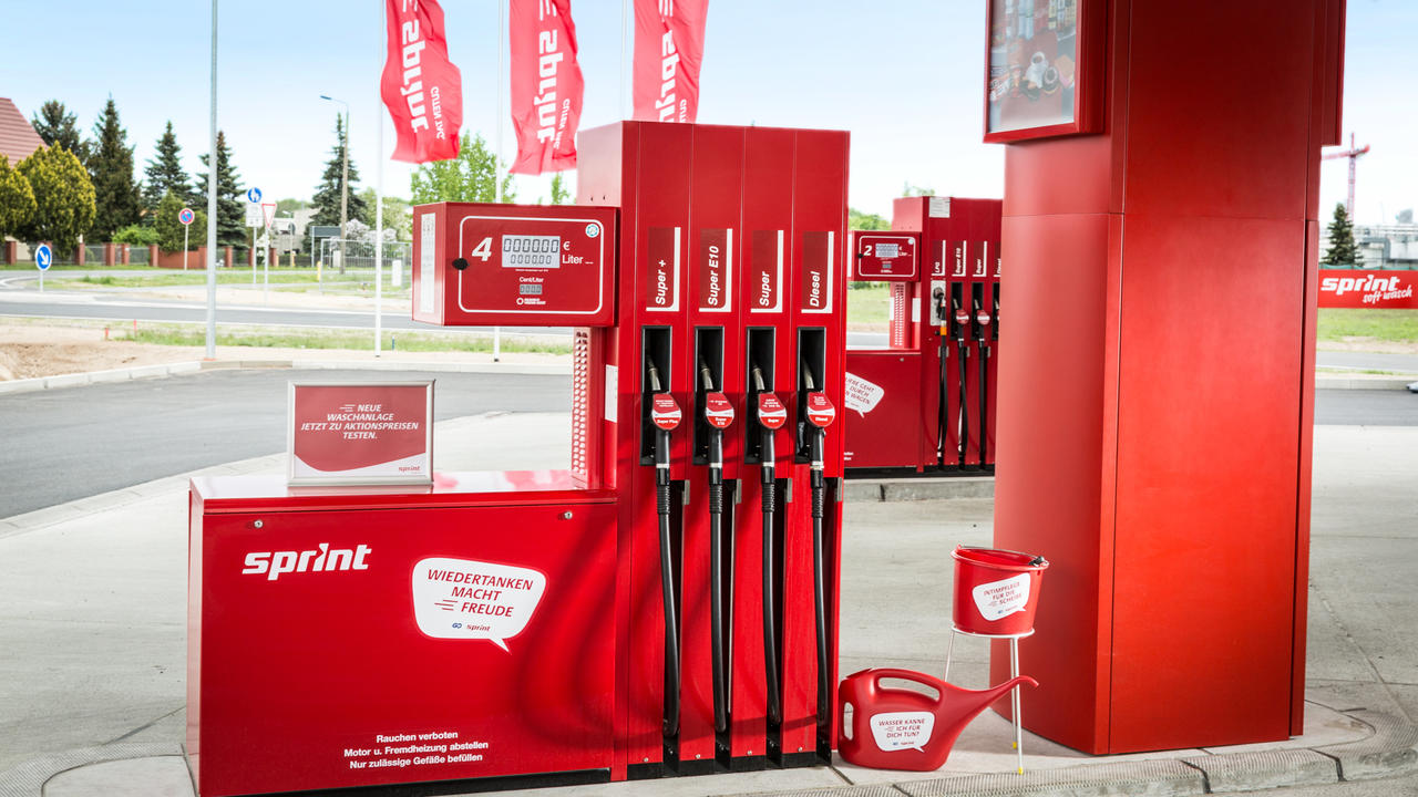 Sprint & GO Tankstellen, Benzinpreise, Preisalarm, Services.